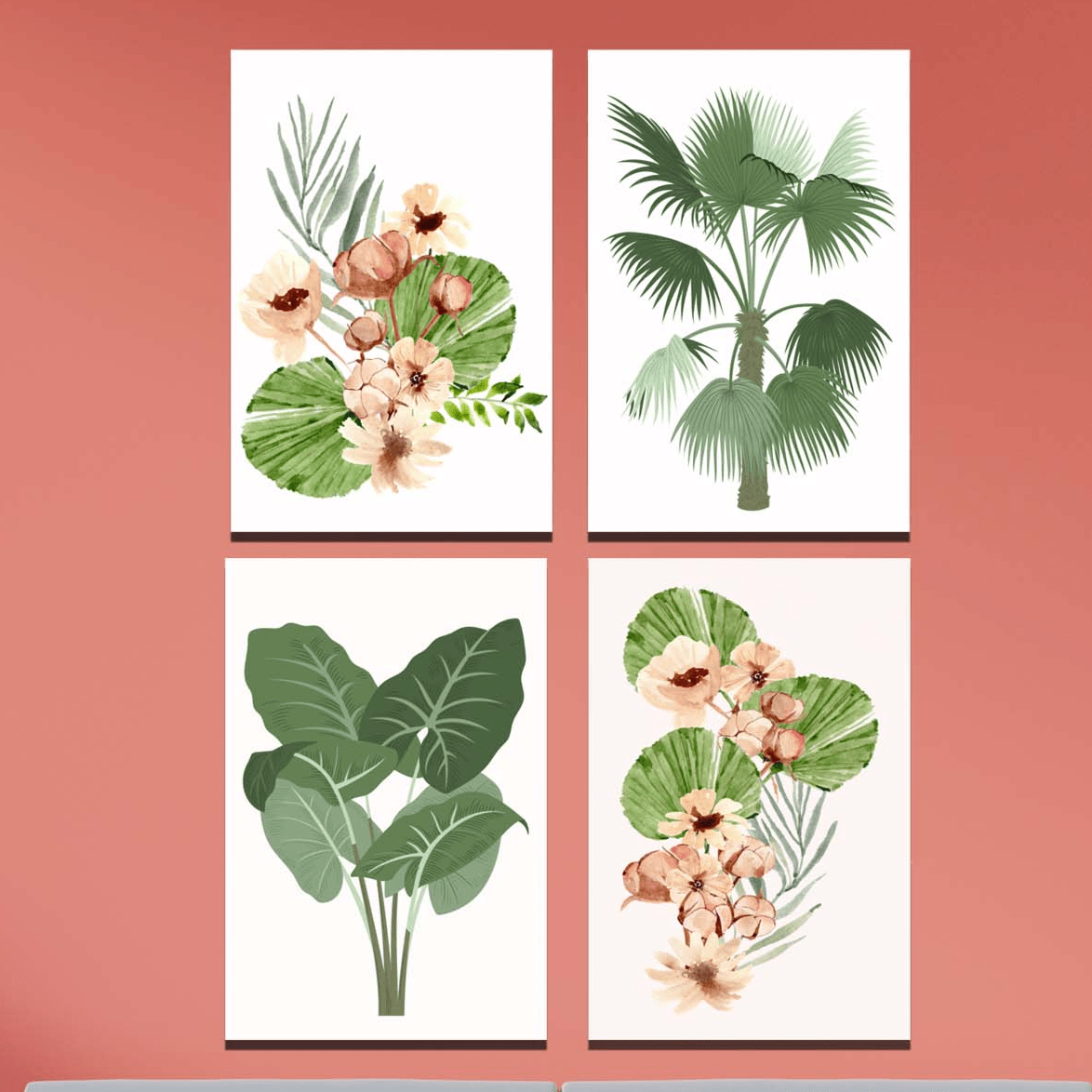 4 Parça Tropic Set Ahşap Tablo Seti Bonvagon — Bonvagon.com