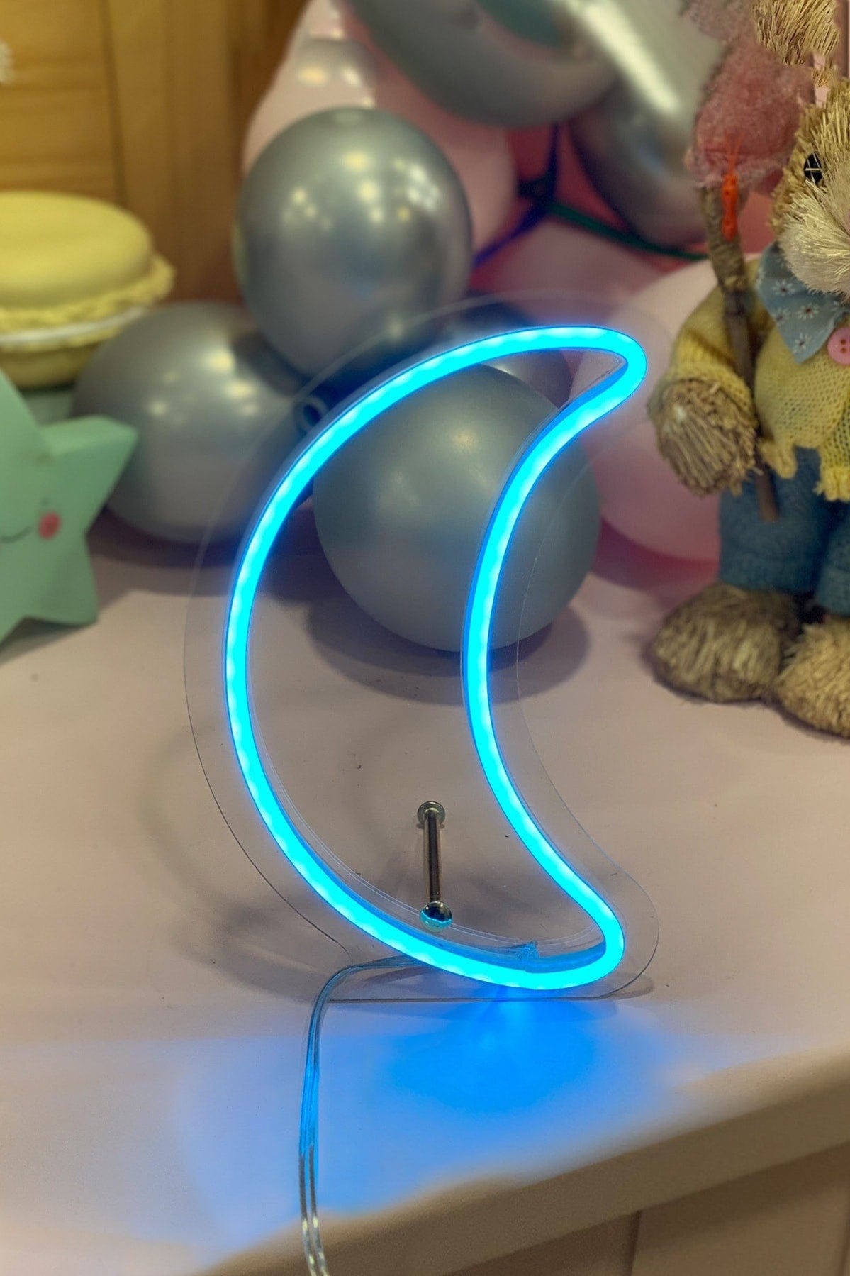 Masaüstü Küçük Ay Neon Led Işıklı Tablo — BonVagon