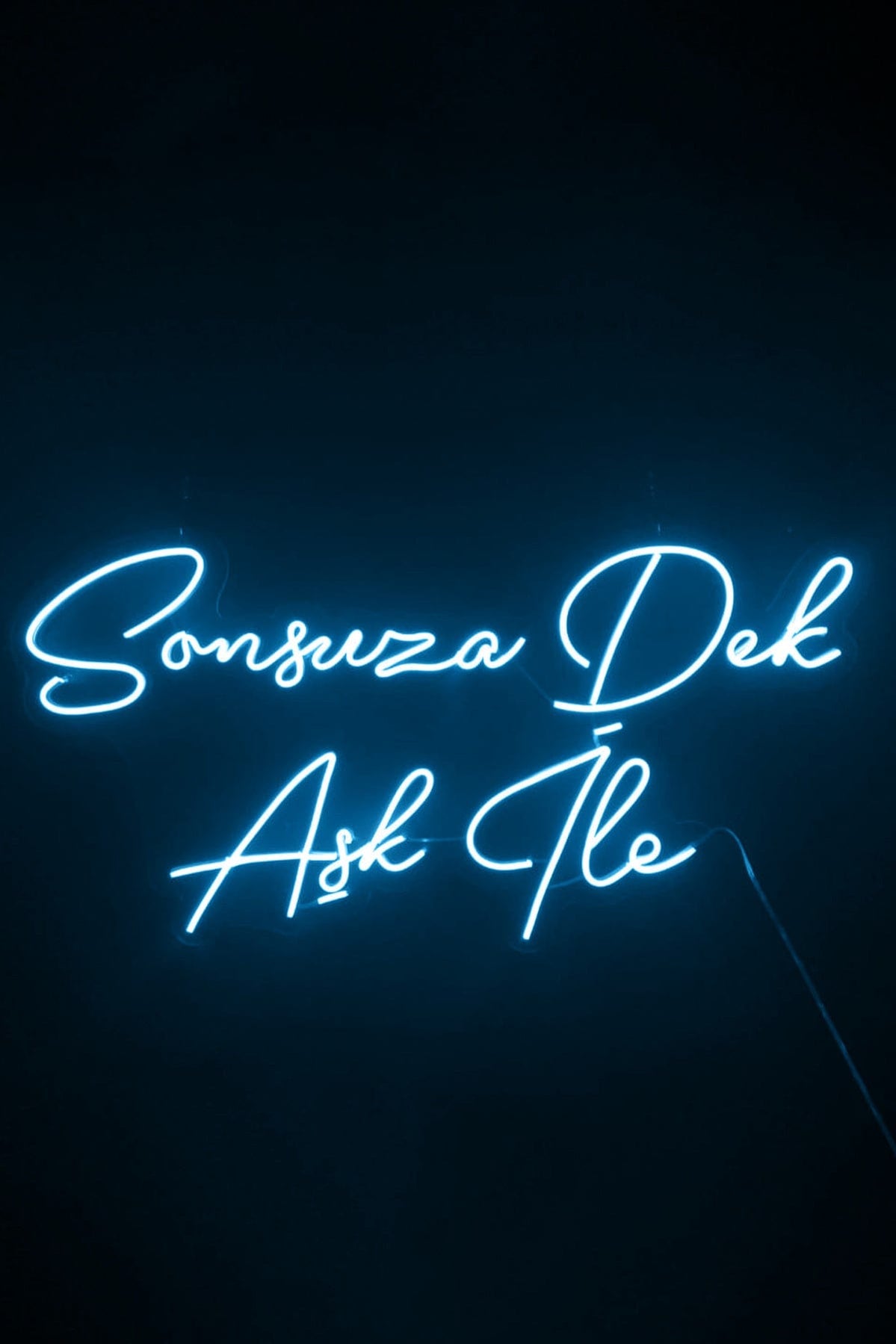 Sonsuza Dek Aşk İle Yazılı Neon Led Işıklı Tablo Düğün ve Kutlama Duvar ...