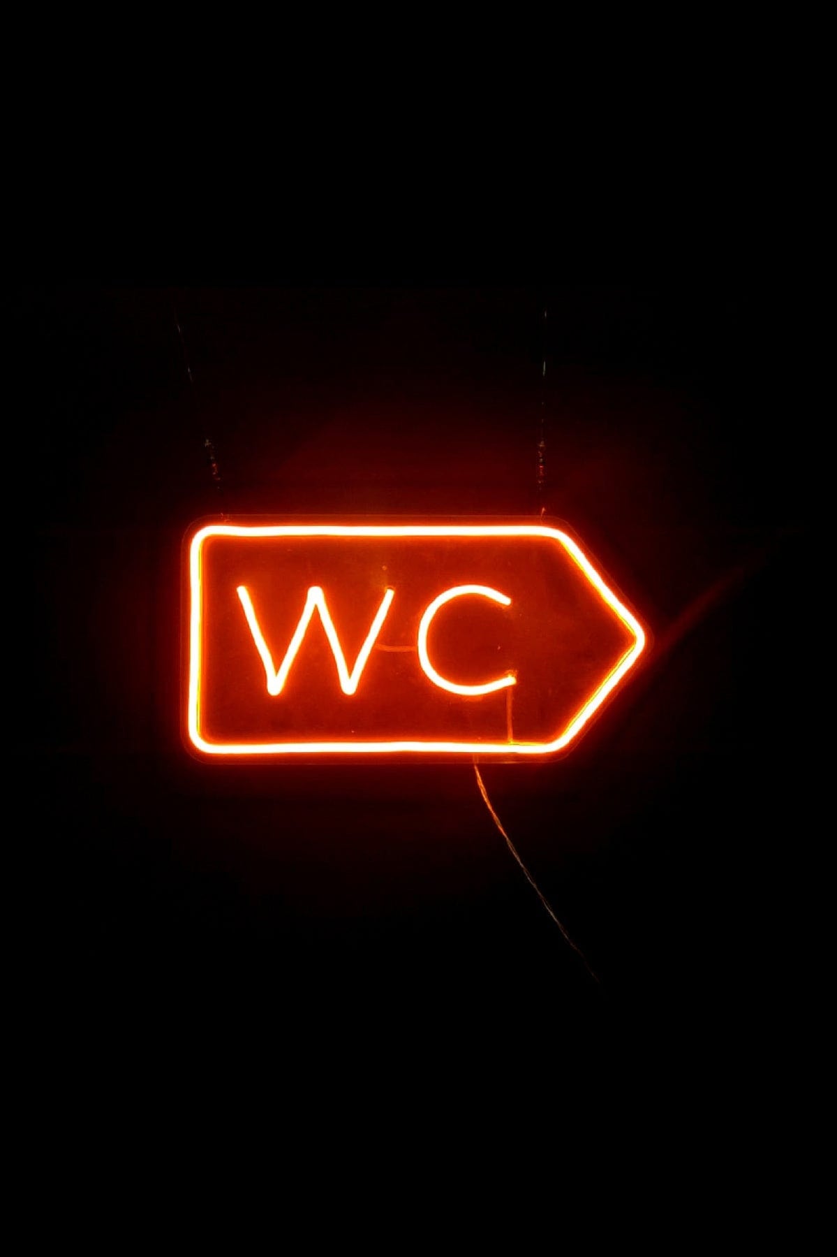 WC Yazılı Neon Led Işıklı Tablo Duvar Dekorasyon Bonvagon — Bon Vagon